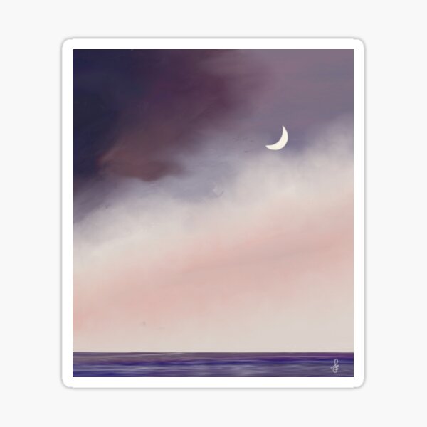 "Moon" Sticker for Sale by Saryetta | Redbubble
