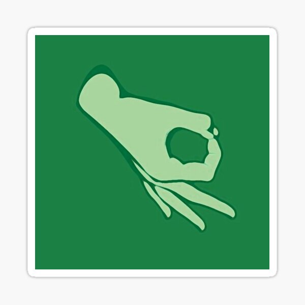 "The School Punching Game/ Circle Hand Gesture Meme" Sticker for Sale ...