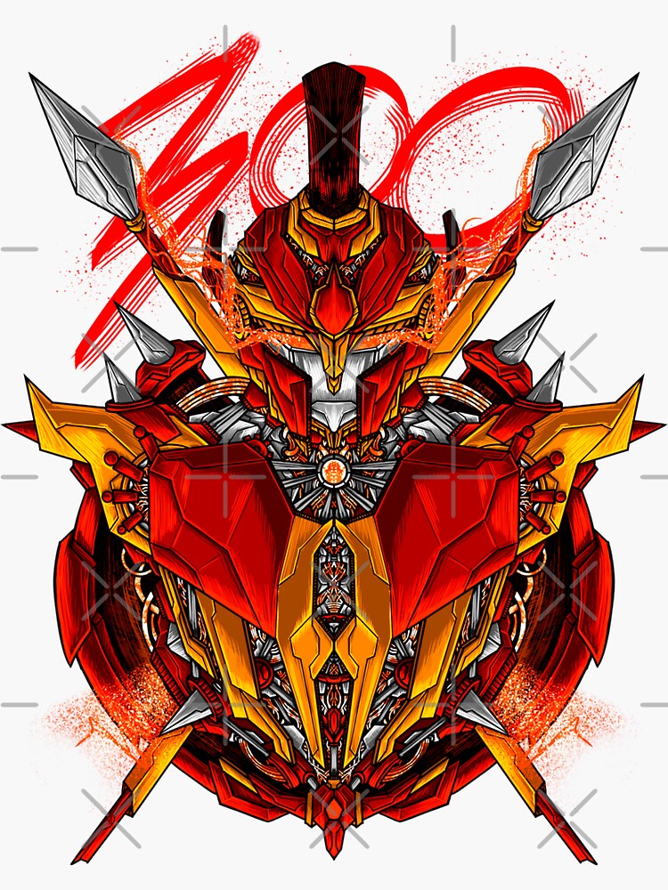 "Mecha Spartan " Sticker for Sale by Migiteart | Redbubble