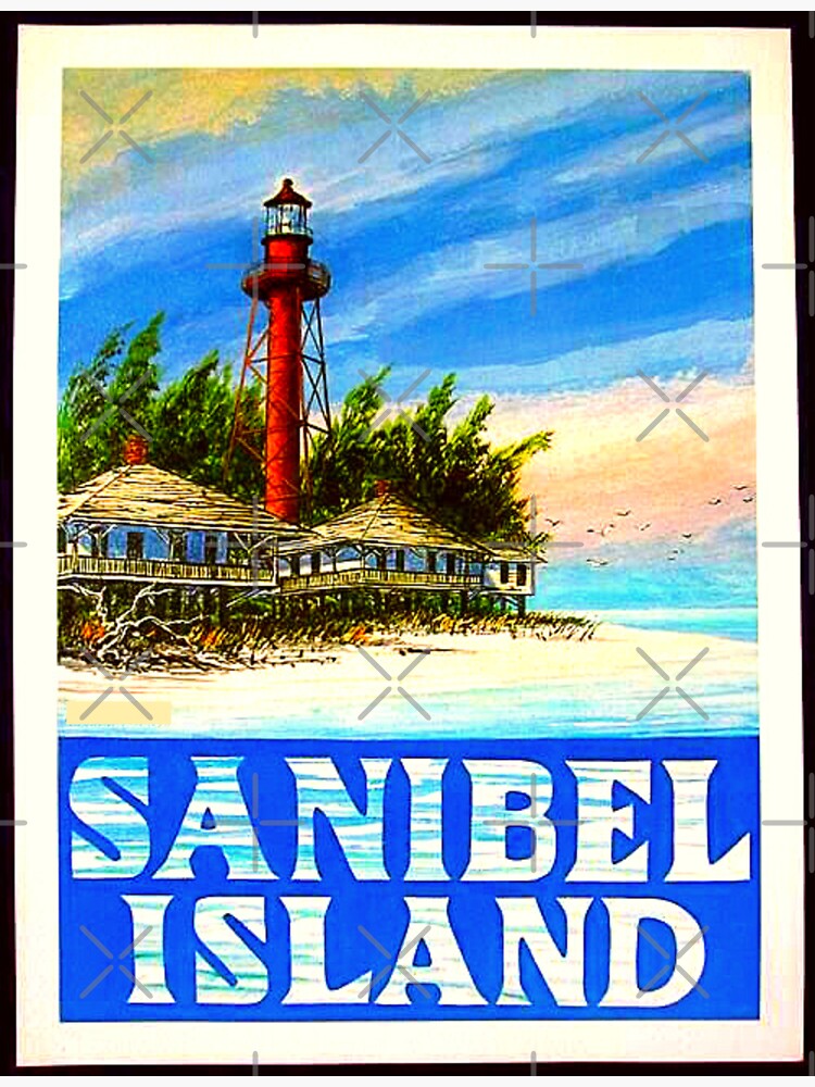 "sanibel island - lighthouse" Sticker for Sale by lazzy-artist | Redbubble
