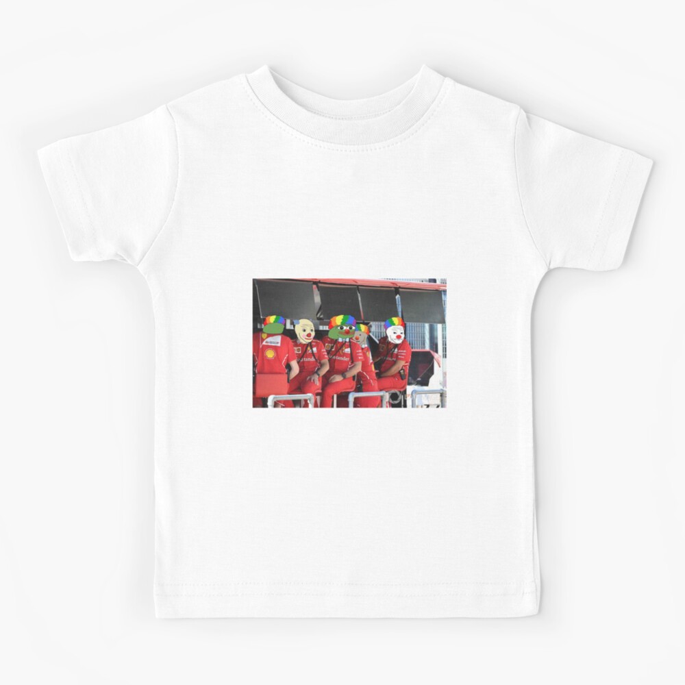"Ferrari Clown Pitwall Strategists Binotto F1 meme" Kids T-Shirt for ...