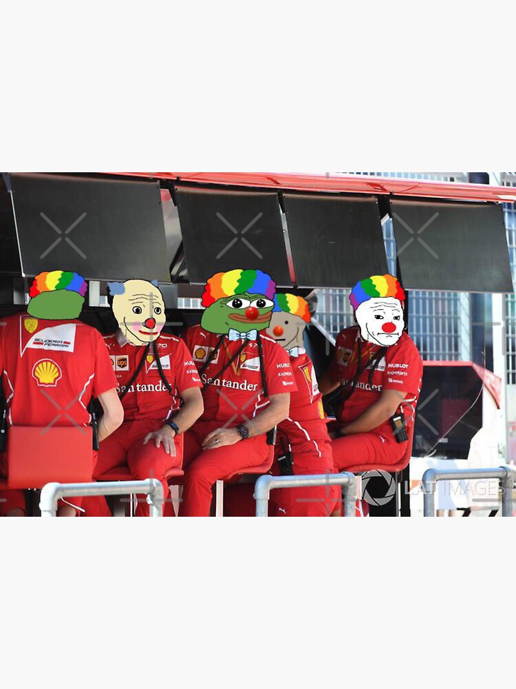 Pegatina «Ferrari Payaso Pitwall Estrategas Binotto F1 meme» de ...