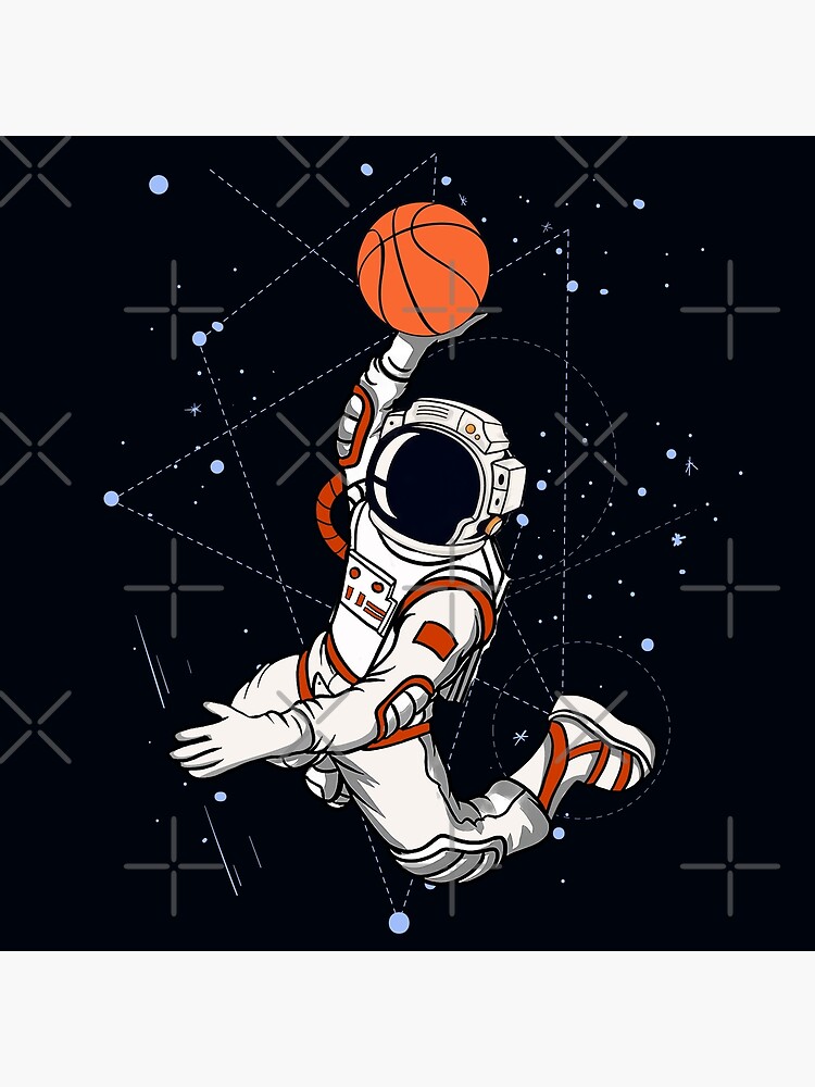 "Astronaut Slam Dunk Basketball in Space" Poster for Sale by Nakikej ...