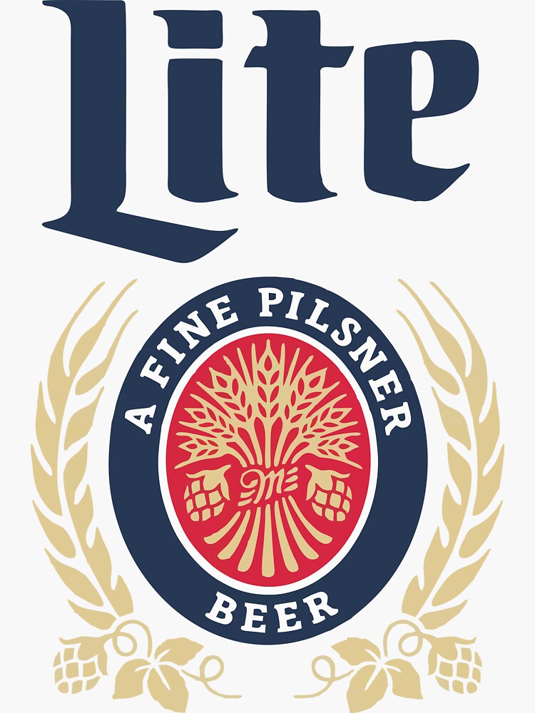 "miller lite" Sticker for Sale by saranobbs | Redbubble