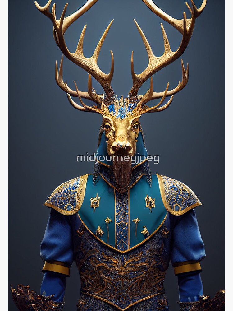 "ELK KING #1" Sticker for Sale by midjourneyjpeg | Redbubble