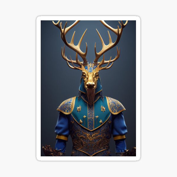 "ELK KING #1" Sticker for Sale by midjourneyjpeg | Redbubble