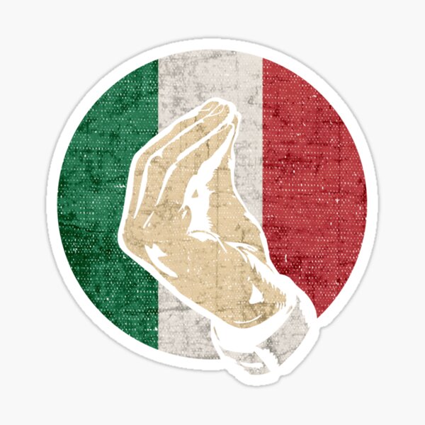 "Italian Hand Gesture Sing Language Funny Italy Flag Vintage Classic ...