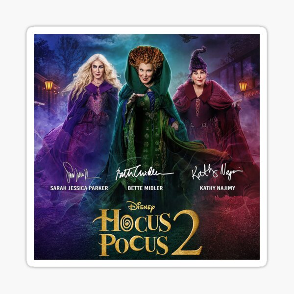 "Hocus Pocus 2 with Signatures" Sticker for Sale by DanDuic | Redbubble