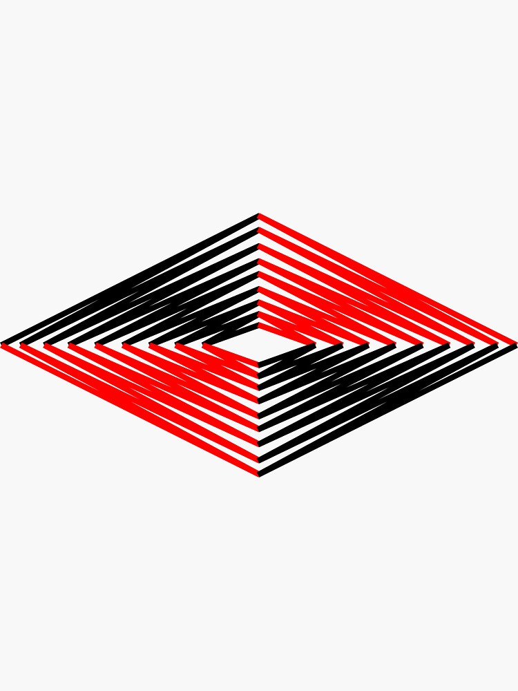 "Minimalist Diamond Coil" Sticker for Sale by FunSection | Redbubble