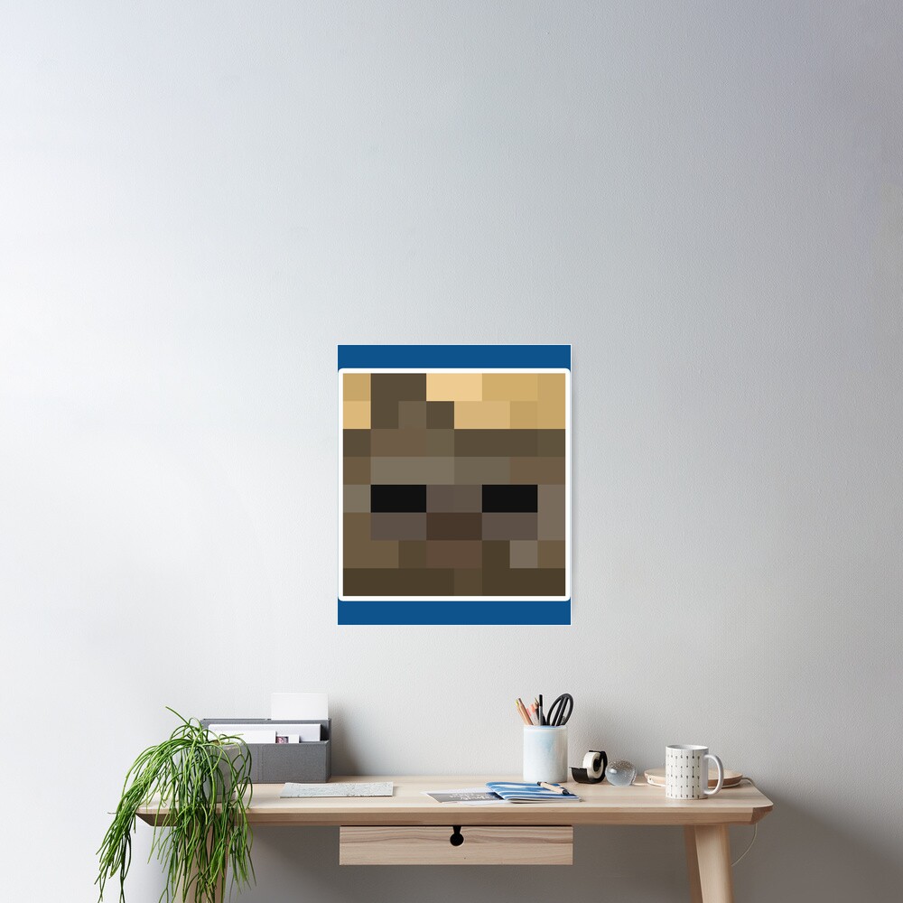 Minecraft Husk Head Poster For Sale By Palazo Redbubble
