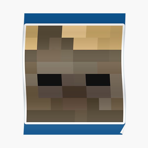 Minecraft Husk Head Poster For Sale By Palazo Redbubble