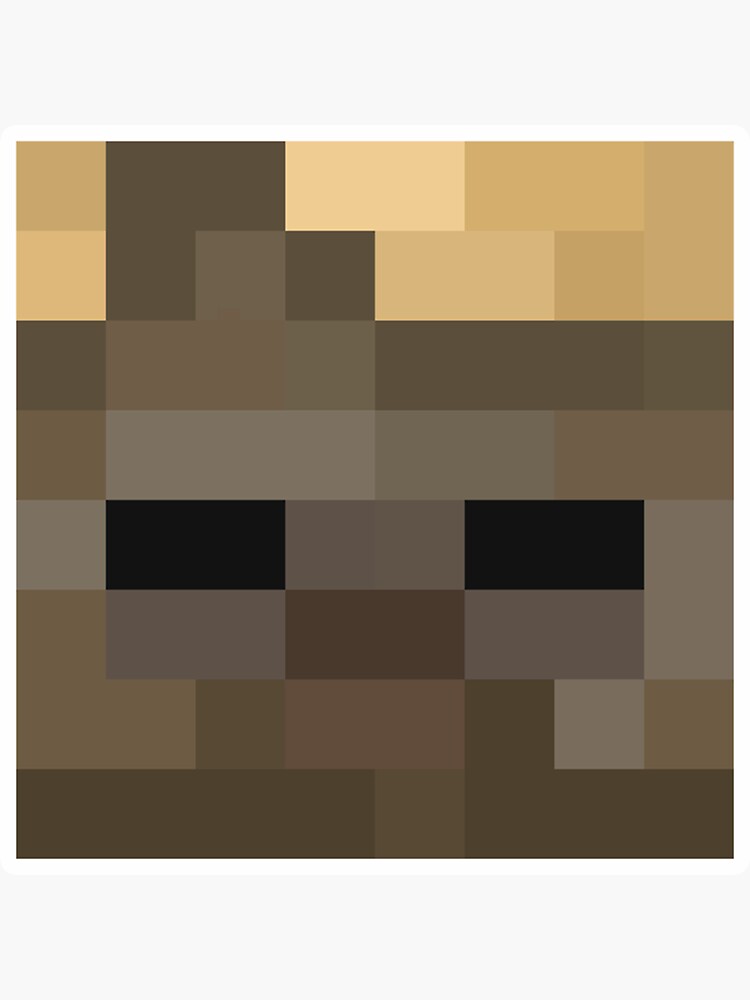 "Minecraft Husk Head " Sticker for Sale by PALAZO | Redbubble