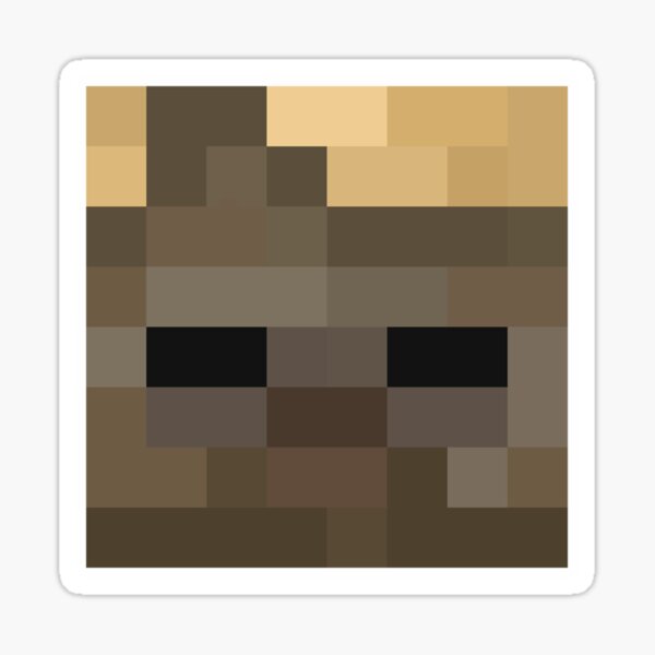 "Minecraft Husk Head " Sticker for Sale by PALAZO | Redbubble