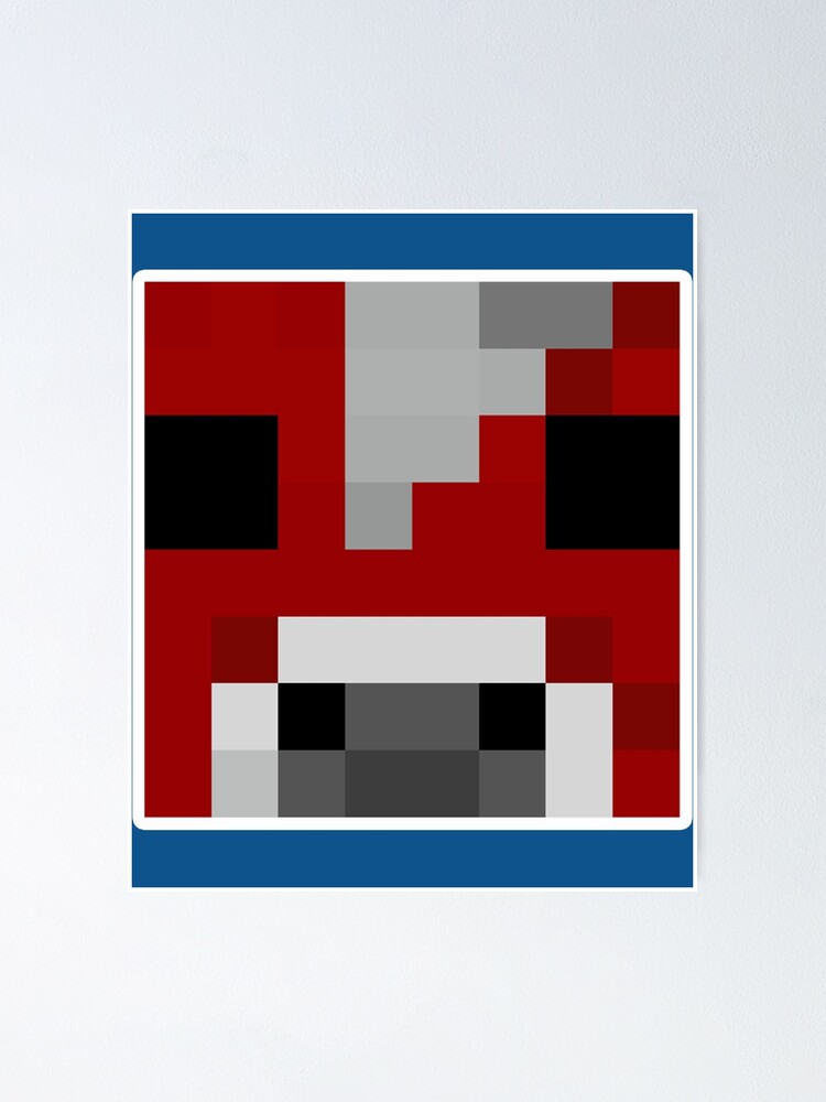 "Minecraft Mushroom Cow Head " Poster for Sale by PALAZO | Redbubble