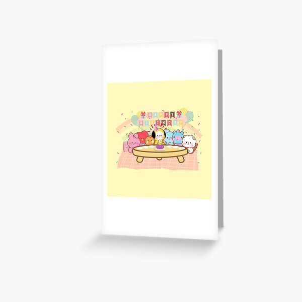 "Happy Birthday Jimin - cute BTS Sweet Baby BT21 OT7" Greeting Card for ...