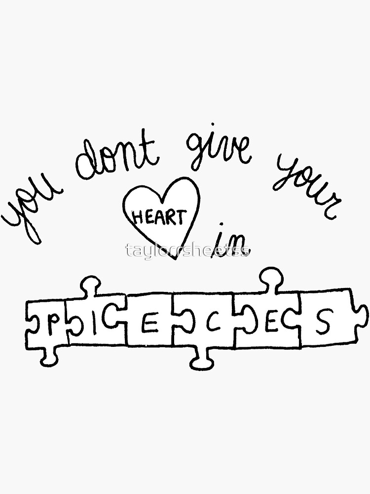 "Pieces Amanda Cook" Sticker for Sale by taylorrsheetss | Redbubble