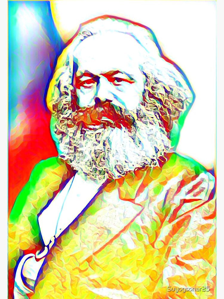 "Karl Marx Artwork | Karl Marx Portrait | Karl Marx Wall Art " Sticker ...