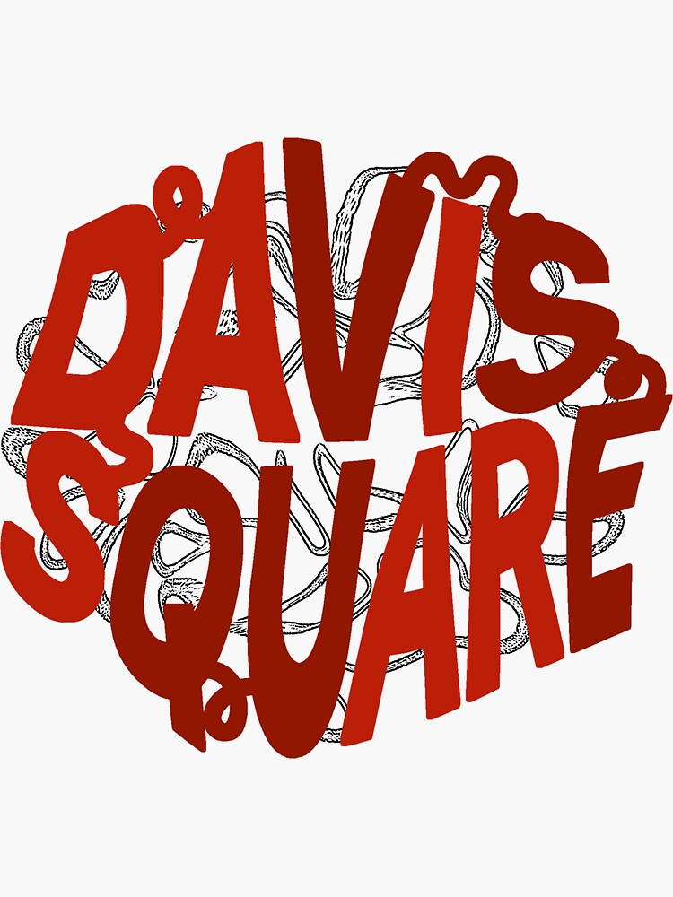 "davis square mbta red" Sticker for Sale by greaterboston | Redbubble