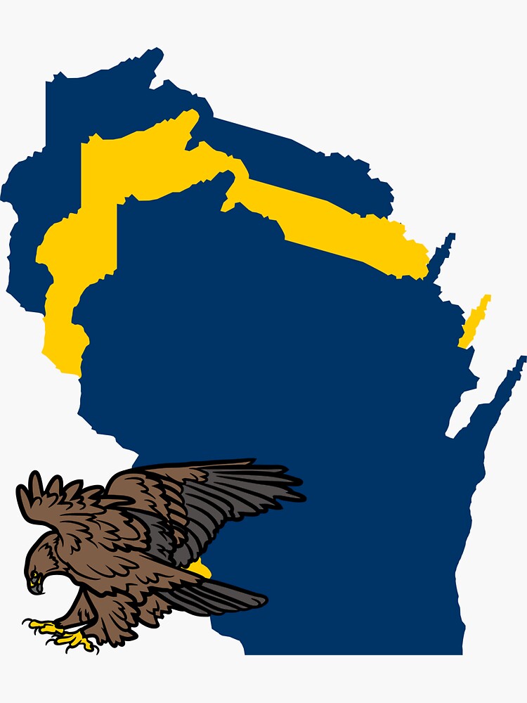 "Wisconsin Border, Golden Eagles" Sticker for Sale by LatterDaze ...