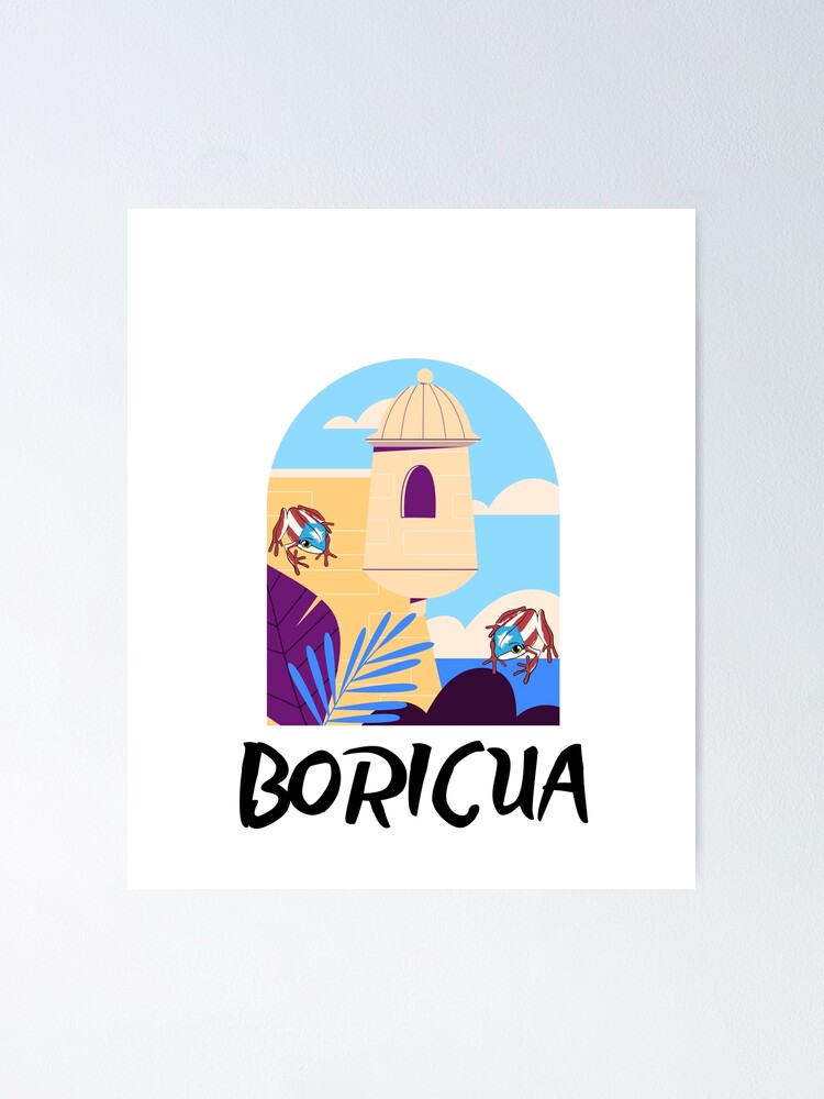 "Boricua Puerto Rican Coqui Frog" Poster for Sale by HaraldHodenhans ...
