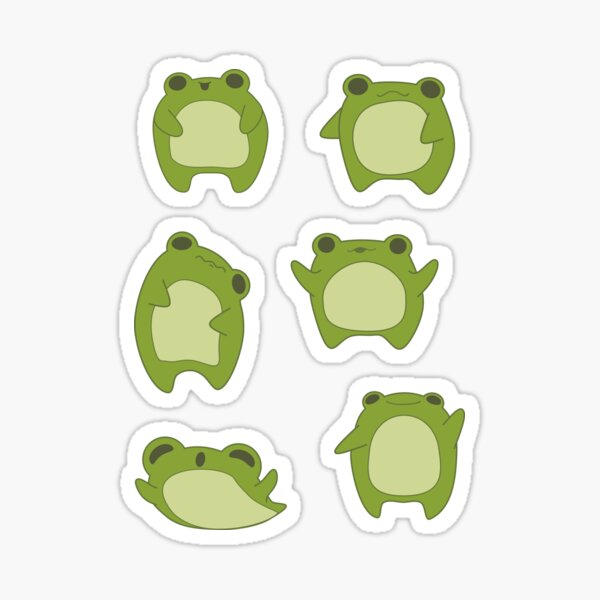 "Cute Simple Frog Sticker Pack" Sticker for Sale by KateAngelaArt | Redbubble