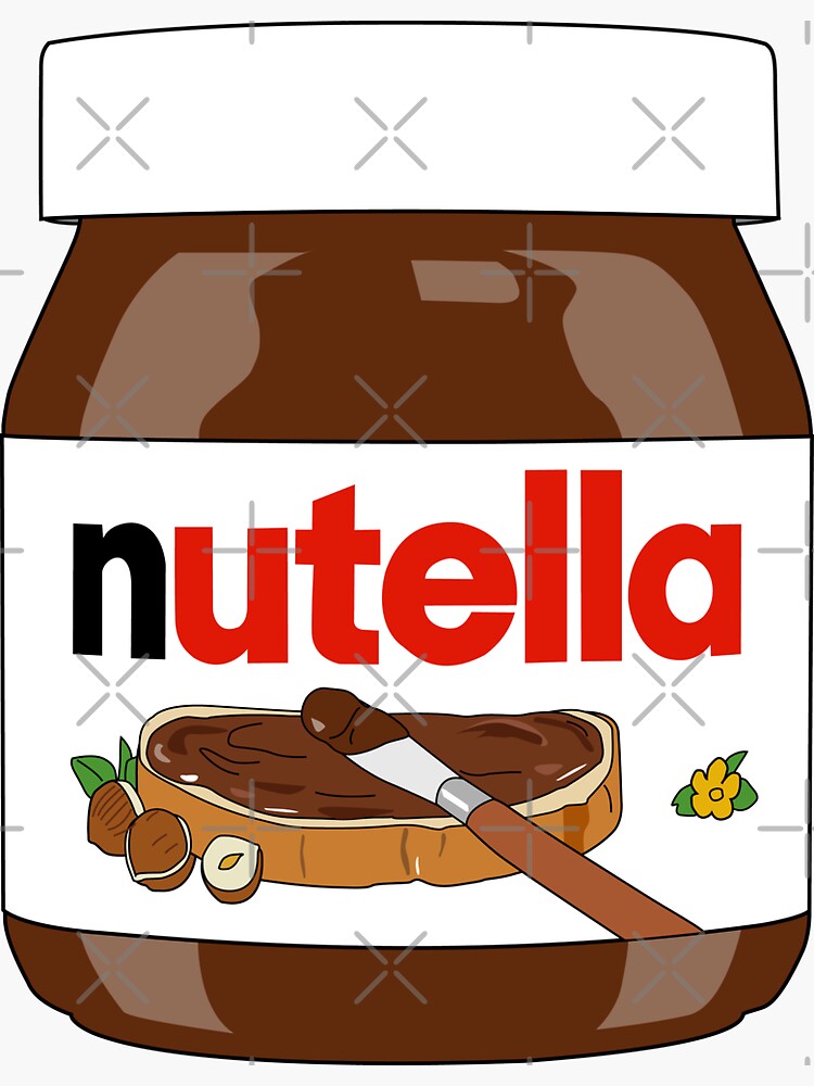"Jar of Nutella" Sticker for Sale by Vector-Sunset | Redbubble
