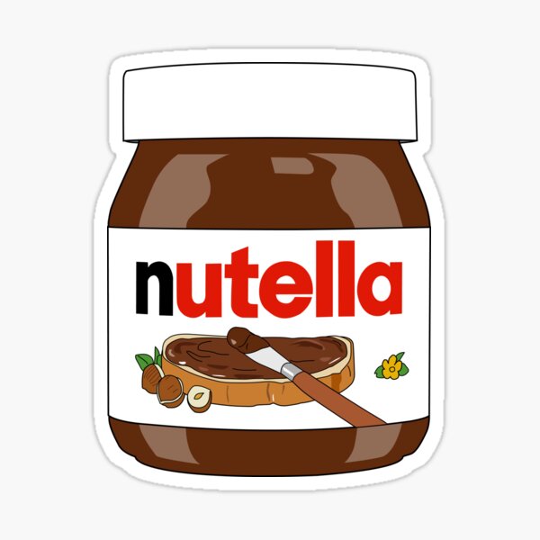 "Jar of Nutella" Sticker for Sale by Vector-Sunset | Redbubble