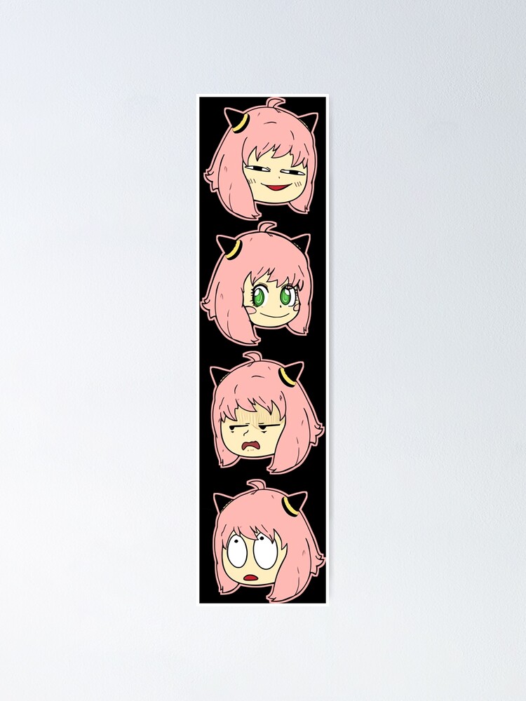 "Cute Anya Face Spy X Family" Poster for Sale by CharlesMulder | Redbubble