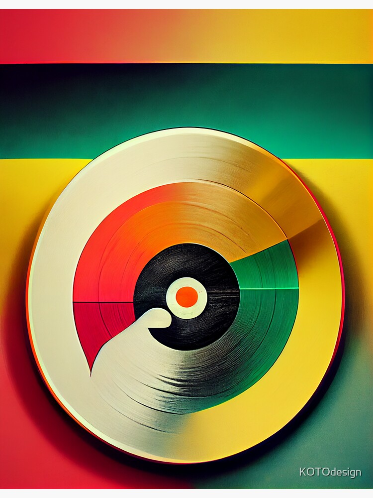 "Surreal reggae vinyl record album" Sticker for Sale by KOTOdesign ...
