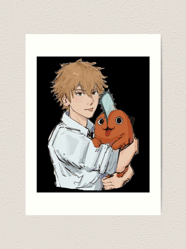 "Chainsaw Man Denji and Pochita" Art Print for Sale by vonadive | Redbubble