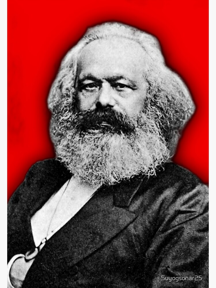 "Karl Marx Artwork | Karl Marx Portrait | Karl Marx Wall Art " Sticker ...