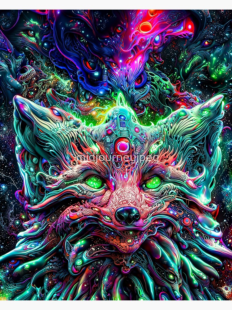"ALIEN FOX" Poster for Sale by midjourneyjpeg | Redbubble