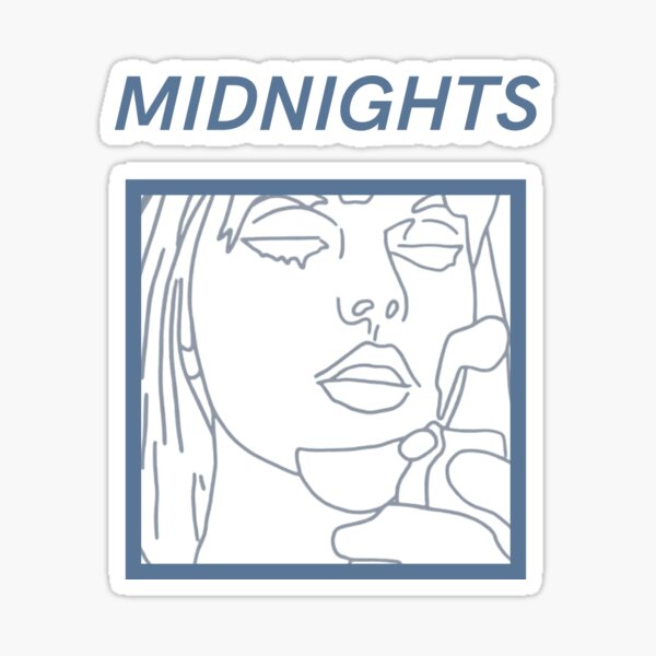 "MIDNIGHTS TS10 minimalist line design " Sticker for Sale by ...