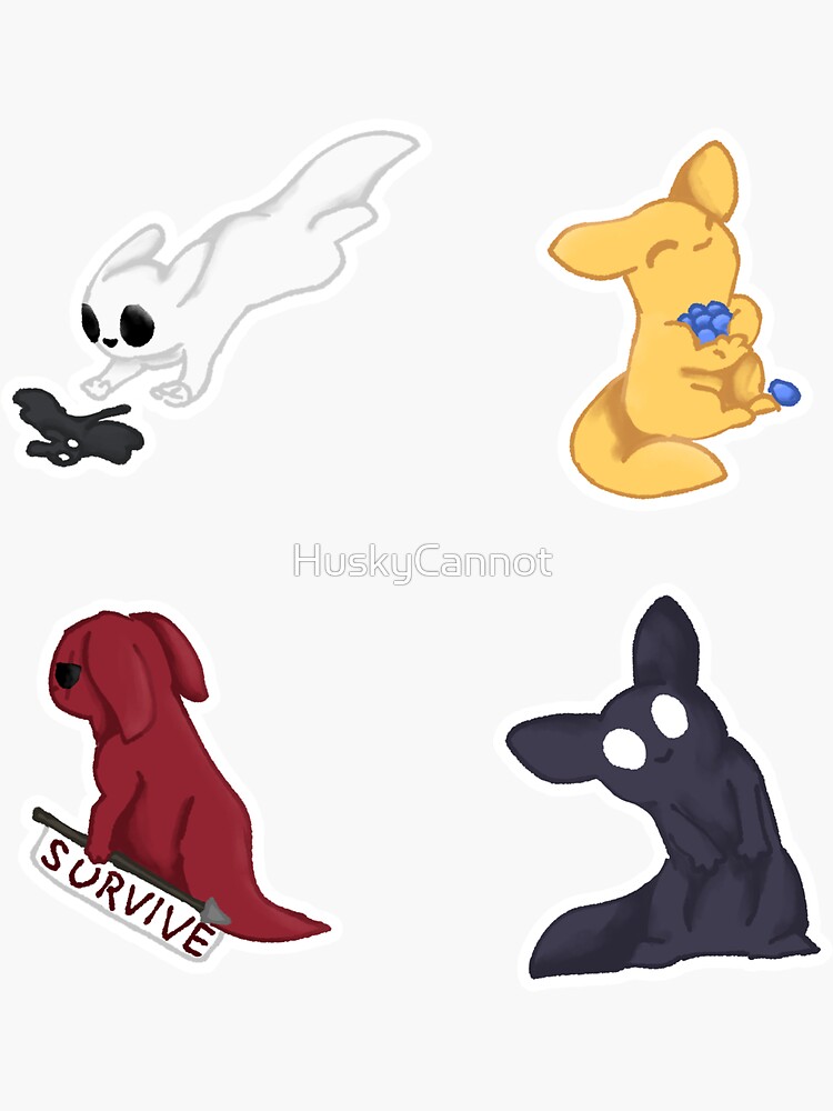 "Rain World slugcats" Sticker for Sale by HuskyCannot | Redbubble