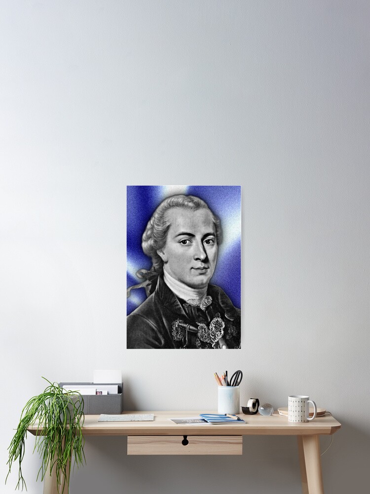 Poster for Sale avec l'œuvre « Oeuvre d'Emmanuel Kant | Portrait d ...