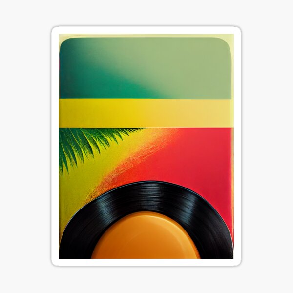 "Surreal reggae vinyl record album" Sticker for Sale by KOTOdesign ...