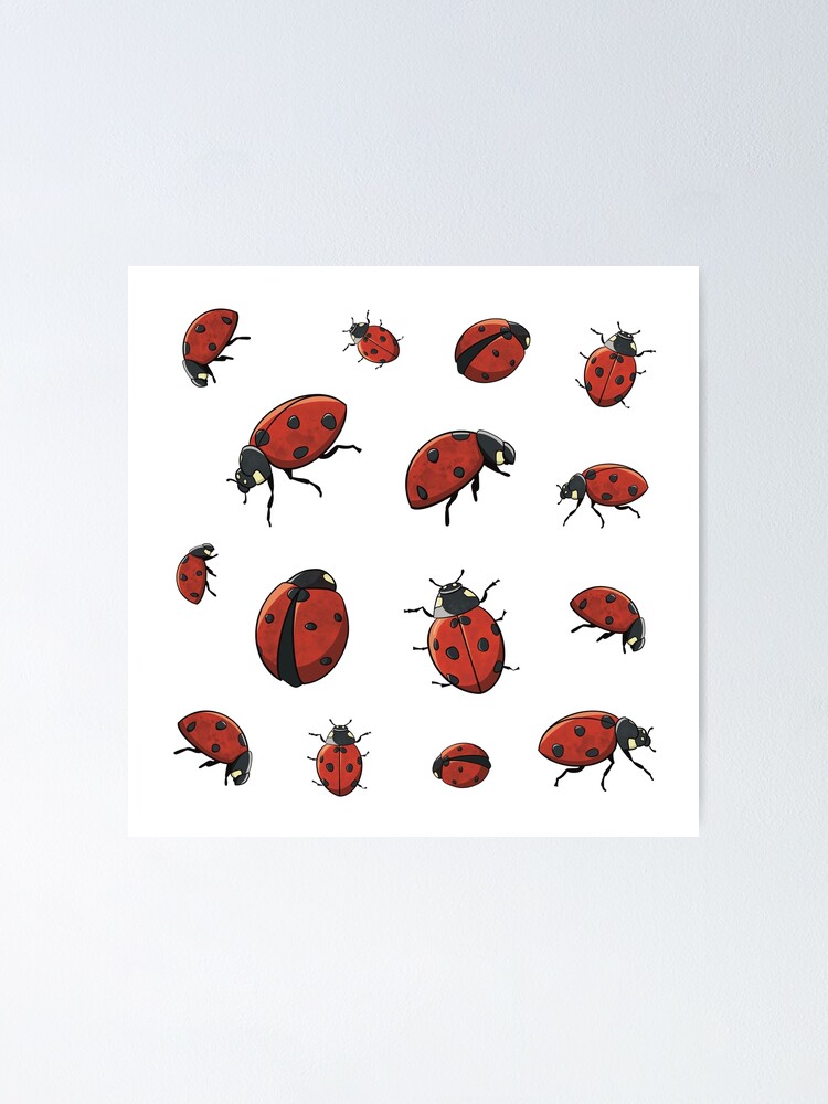 "Ladybug pack" Poster for Sale by maywinterfox | Redbubble