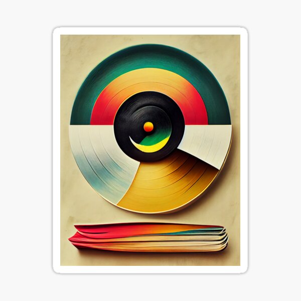 "Surreal reggae vinyl record album" Sticker for Sale by KOTOdesign ...