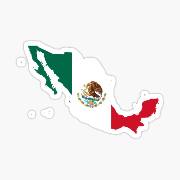 "Mexico Flag Map" Sticker for Sale by mo91 | Redbubble