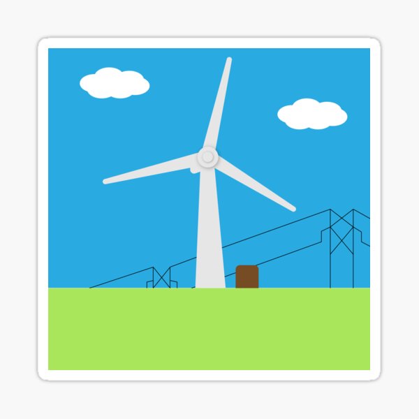 "Windmill" Sticker for Sale by nurdraws | Redbubble