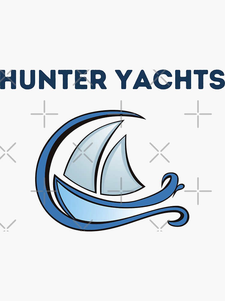 "Hunter Yachts,Sailboat" Sticker for Sale by DESGININGWORLD | Redbubble