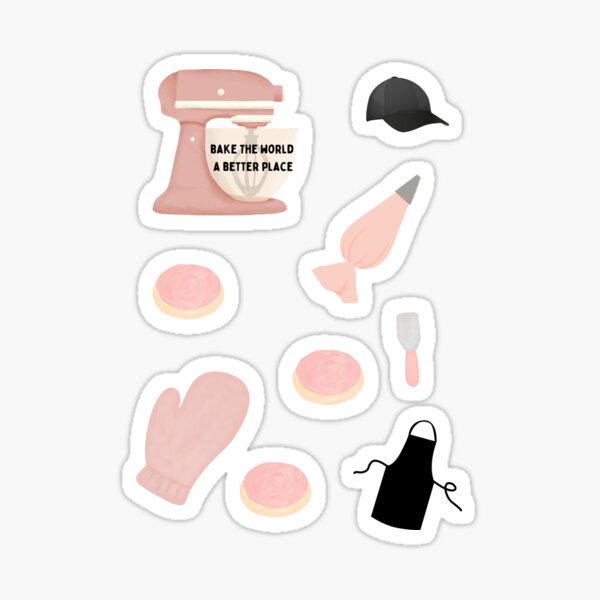 "cookie baker crumbl inspired sticker set" Sticker for Sale by ...