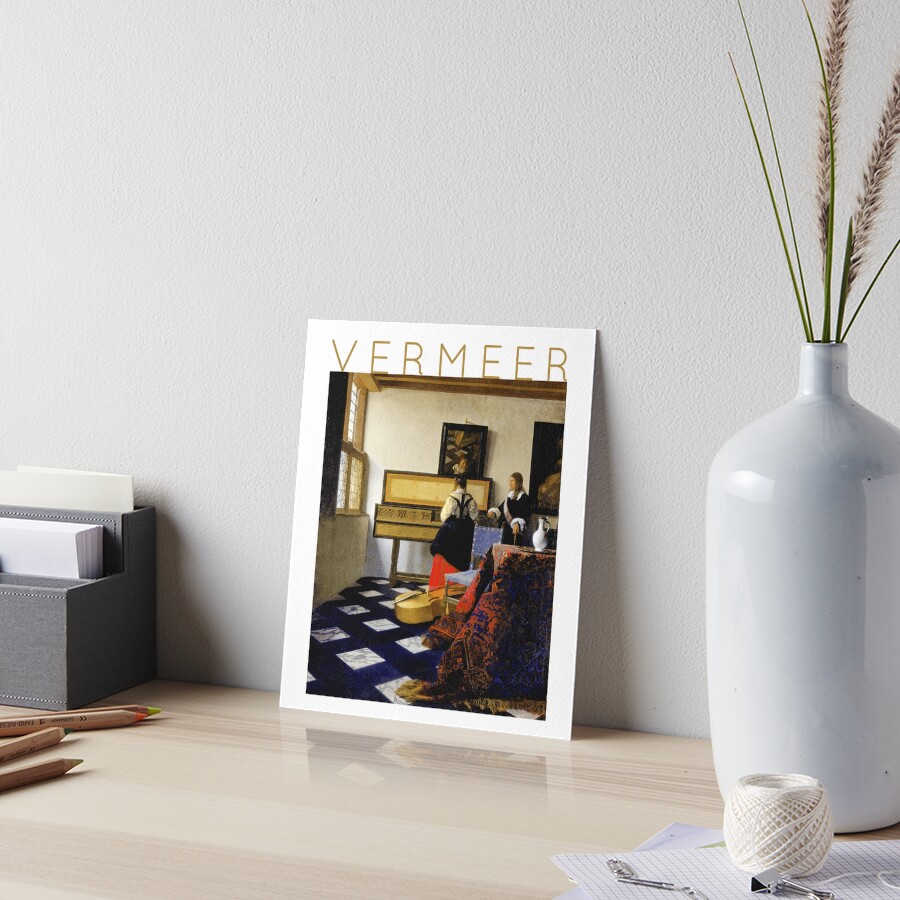 "Johannes Vermeer - Art For Artists - The Music Lesson" Art Board Print ...