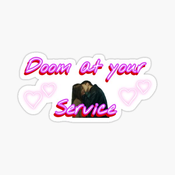 "Doom at your Service! " Sticker for Sale by Strachan1 | Redbubble