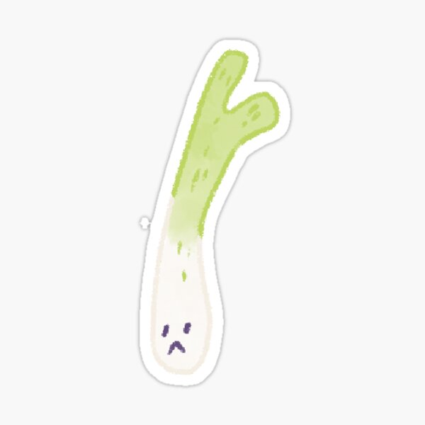 "Cute Leek Vegtable Character " Sticker for Sale by BottledBeetles ...