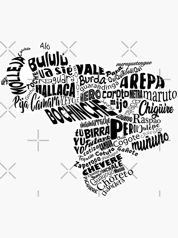 "We speak Venezuelan - Word Art" Sticker for Sale by mimogoshopping ...