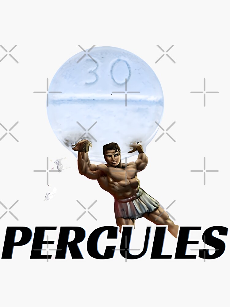 "Percules Funny Sarcastic Hercules Meme" Sticker for Sale by big12tee ...