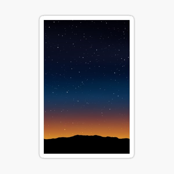 "Beautiful Night Sky Landscape No.40" Sticker for Sale by Aleksander37 ...