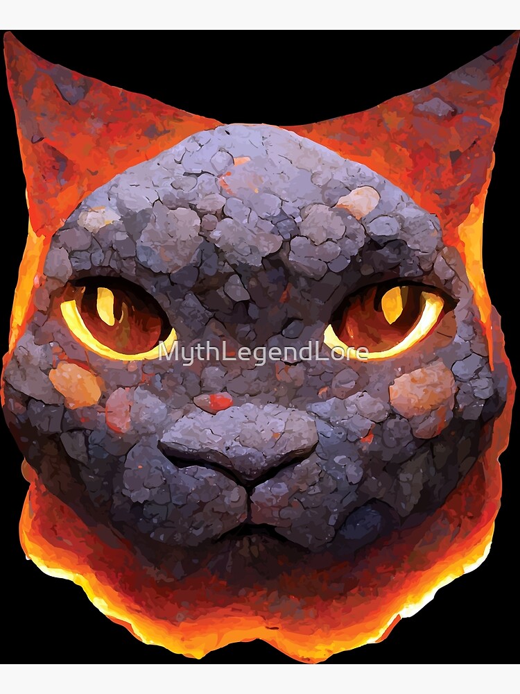 "Lava Cat" Poster for Sale by MythLegendLore | Redbubble