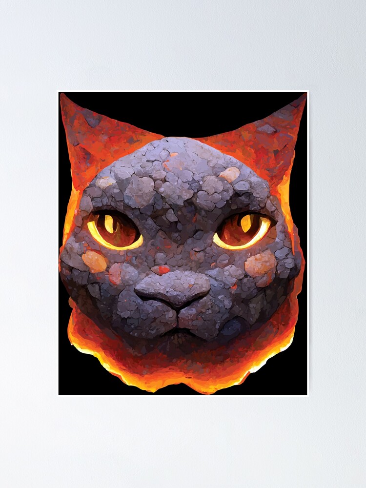 "Lava Cat" Poster for Sale by MythLegendLore | Redbubble